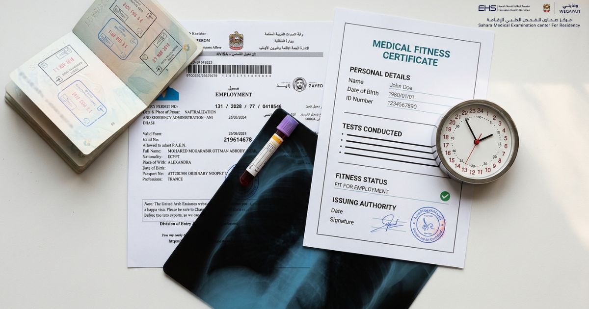 UAE Residence Visa Medical Test Sharjah – EHS Certificate & Result in ...
